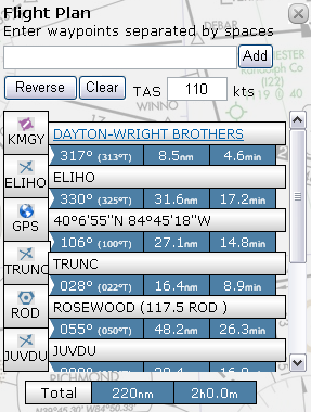 Flight Plan Image | SkyVector